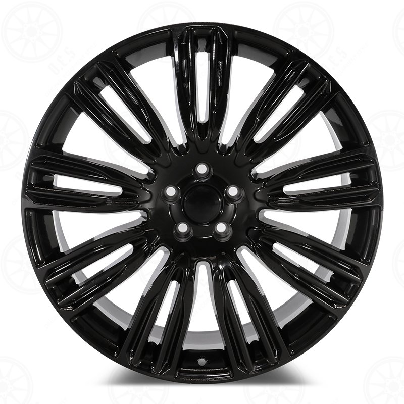 22x9.5 | 48 | RL19 Gloss Black | Velar Style | 5x120 - Factory Style Wheels
